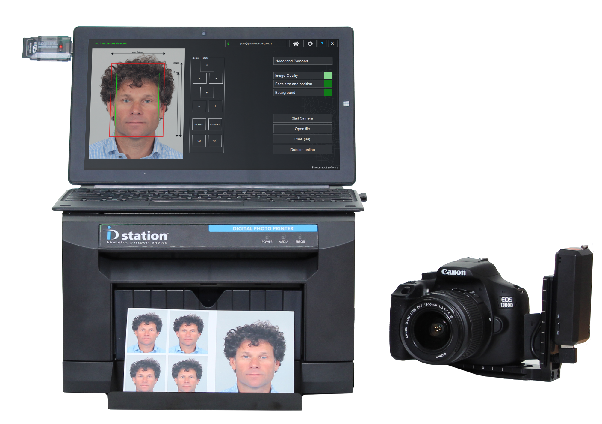 ID station Biometric passport photos - ID station passport photo systems