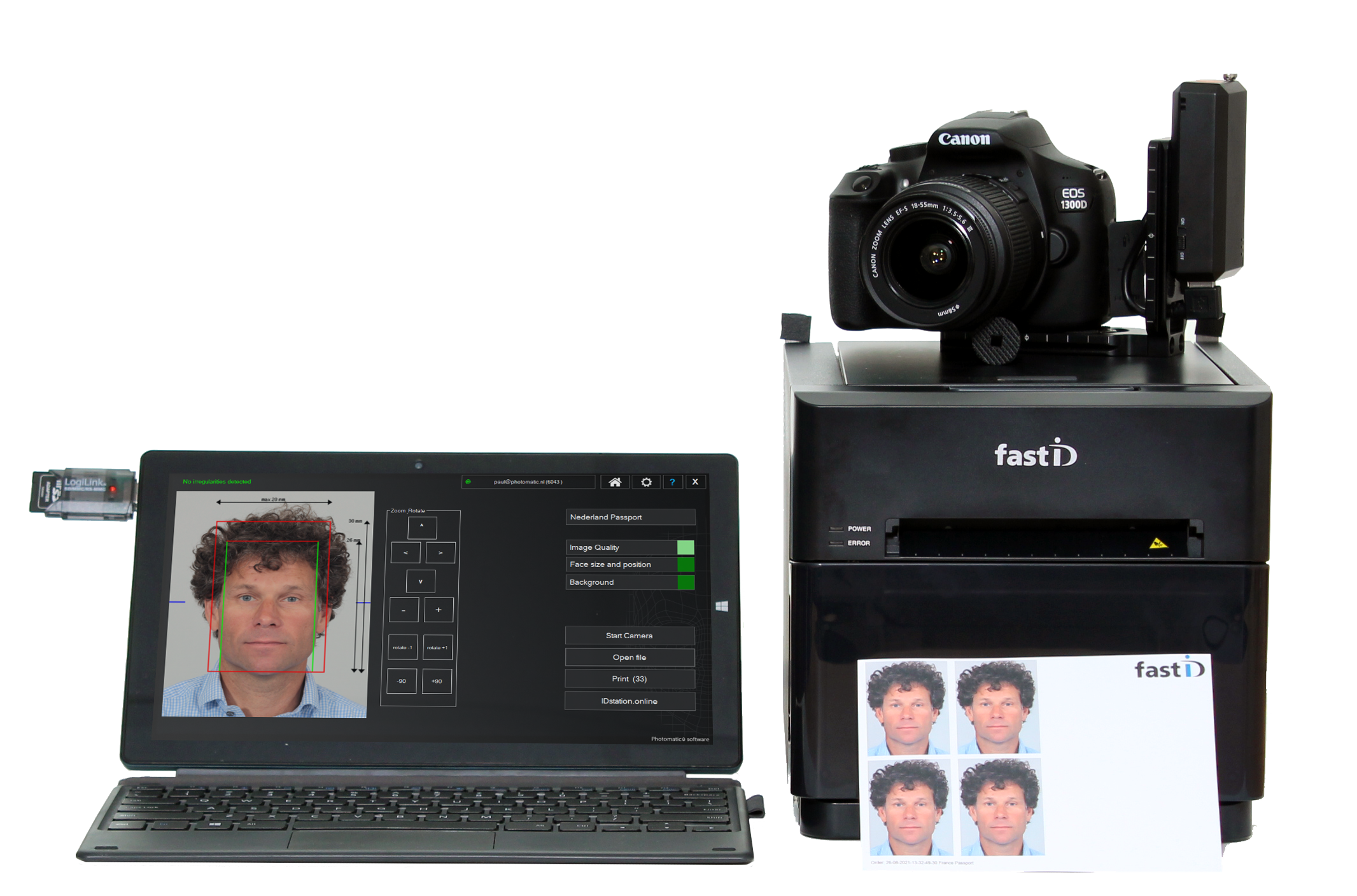 ID station Biometric passport photos - fastID passport photo systems