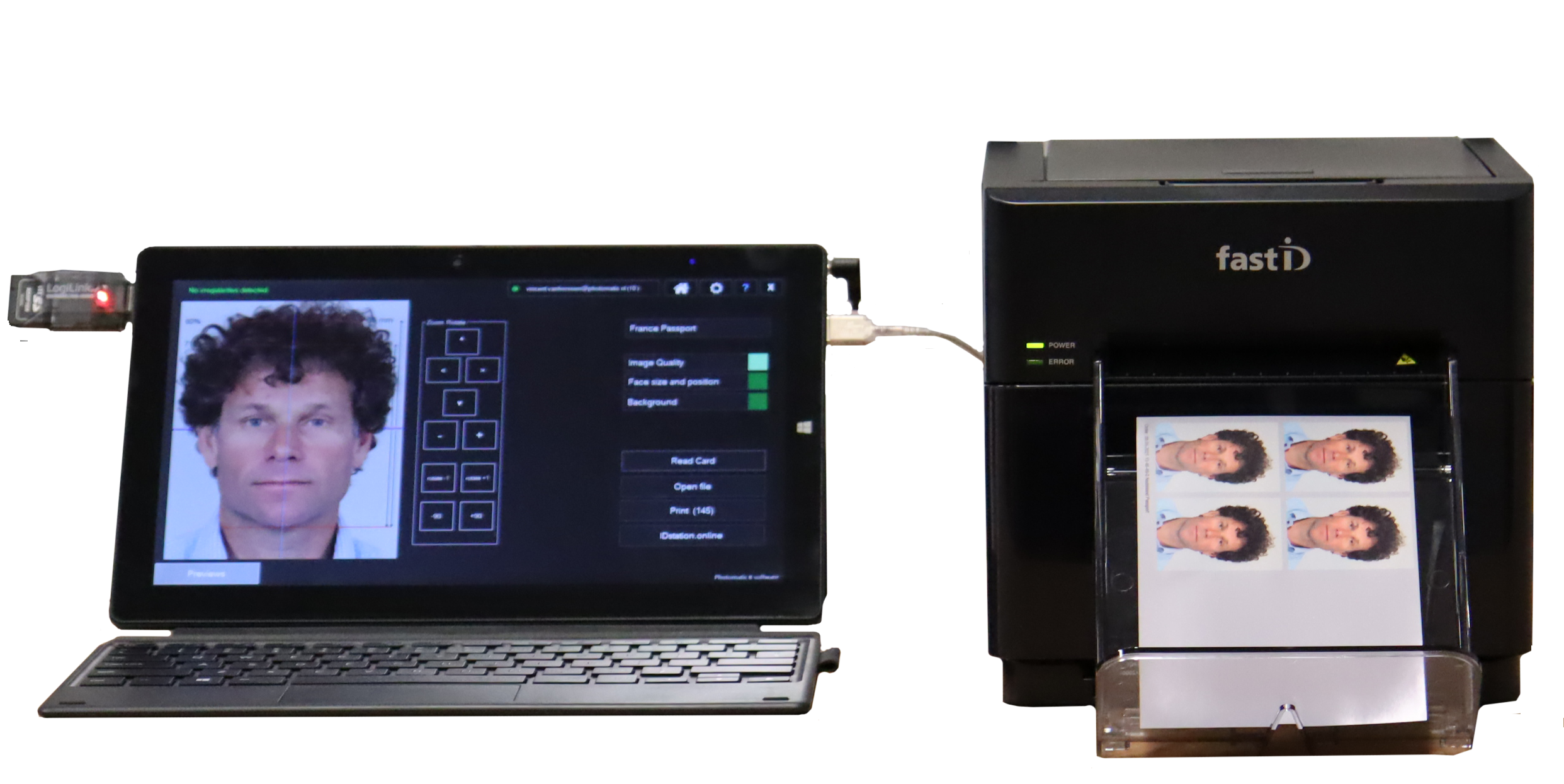 ID station Biometric passport photos - fastID passport photo systems